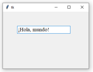Caja de texto (Entry) en Tcl/Tk (tkinter) - Recursos Python