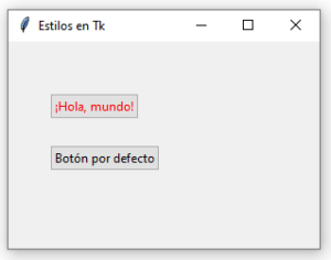 Apariencia y estilos de los controles en Tcl/Tk (tkinter) - Recursos Python