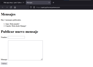 Desplegar un proyecto de Django en PythonAnywhere - Recursos Python